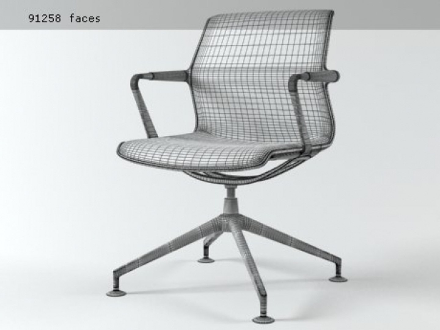 3D unix chair 4-star base model - TurboSquid 1177159