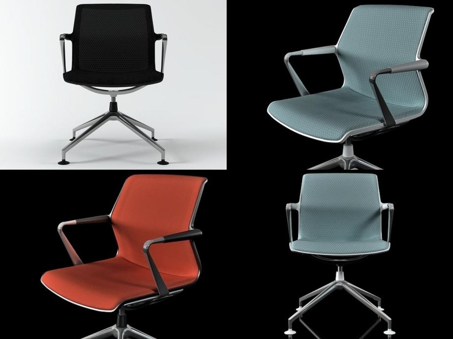 3D unix chair 4-star base model - TurboSquid 1177159