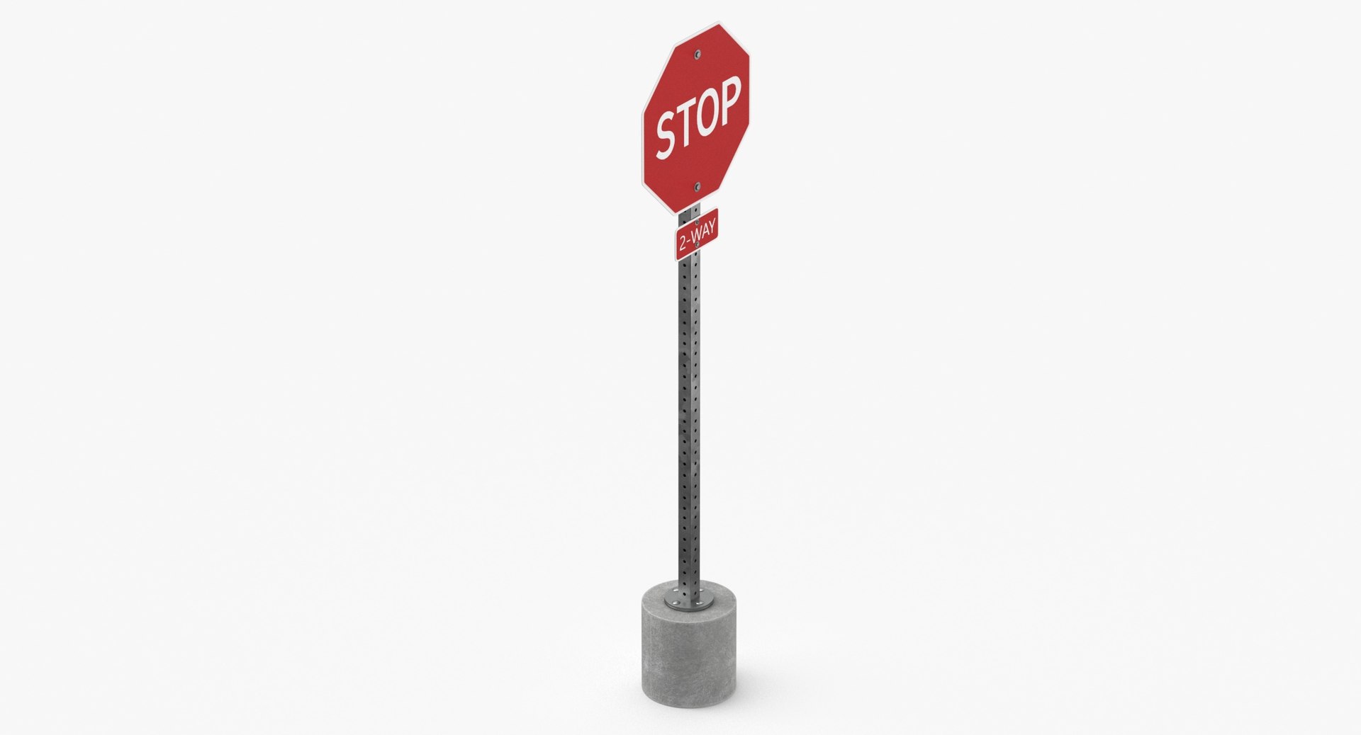 Octogon Street Signs Cylinder Square and U Shape(1) 3D model ...