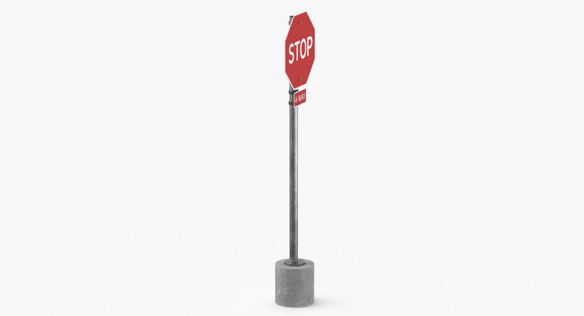Octogon Street Signs Cylinder Square and U Shape(1) 3D model ...