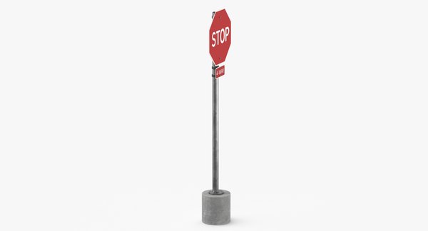 Octogon Street Signs Cylinder Square and U Shape(1) 3D model ...