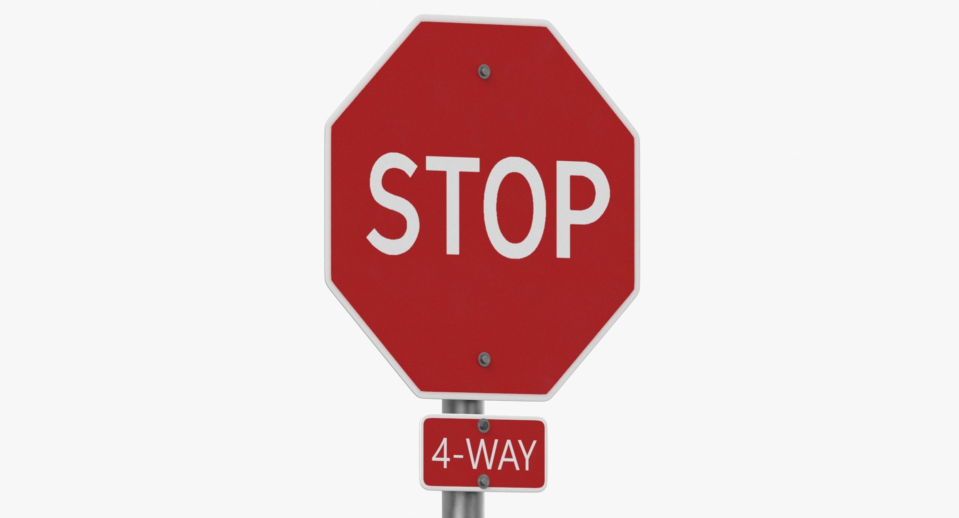 Octogon Street Signs Cylinder Square and U Shape(1) 3D model ...