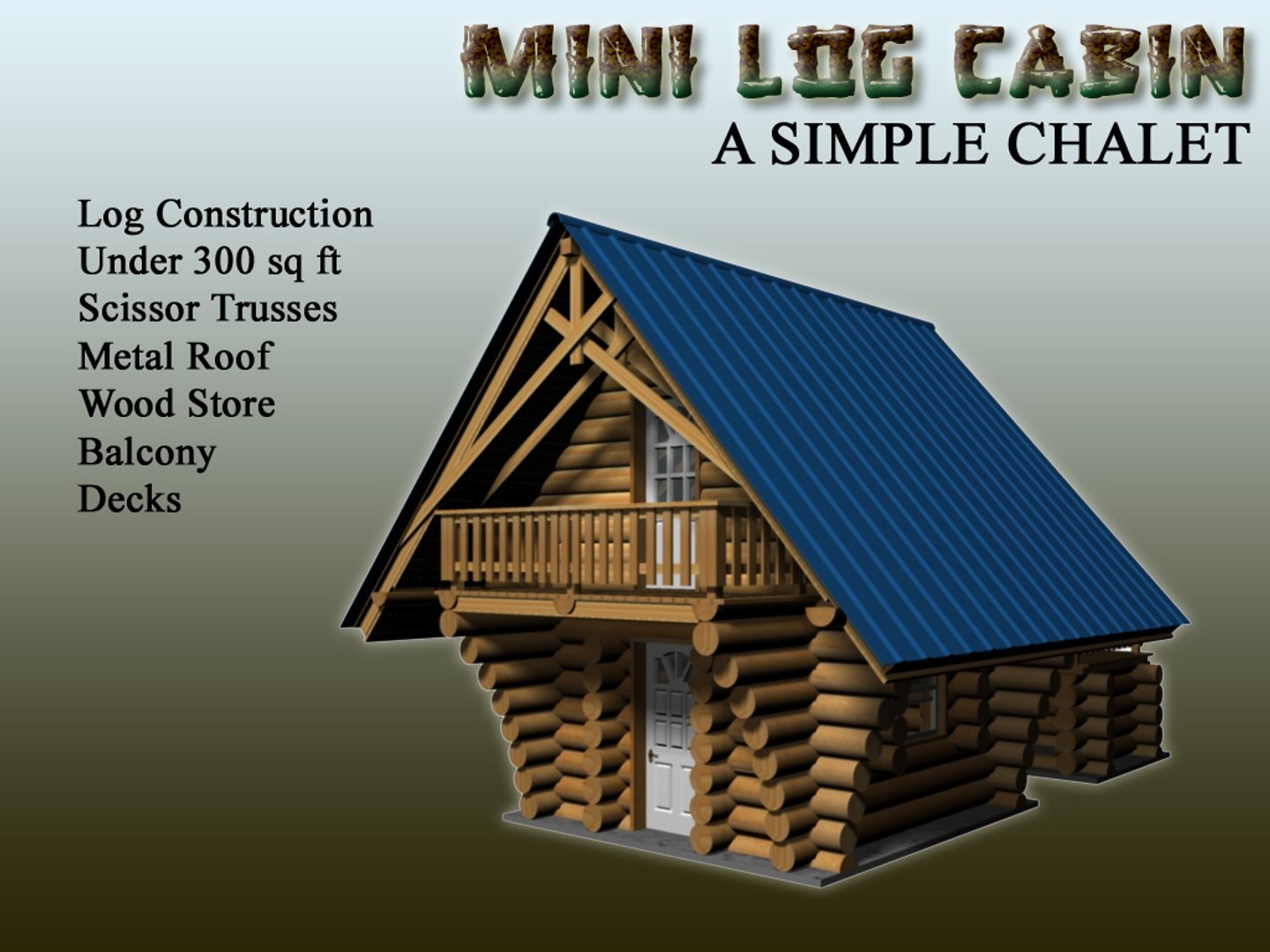 Mini log cabin 3D model - TurboSquid 1258901