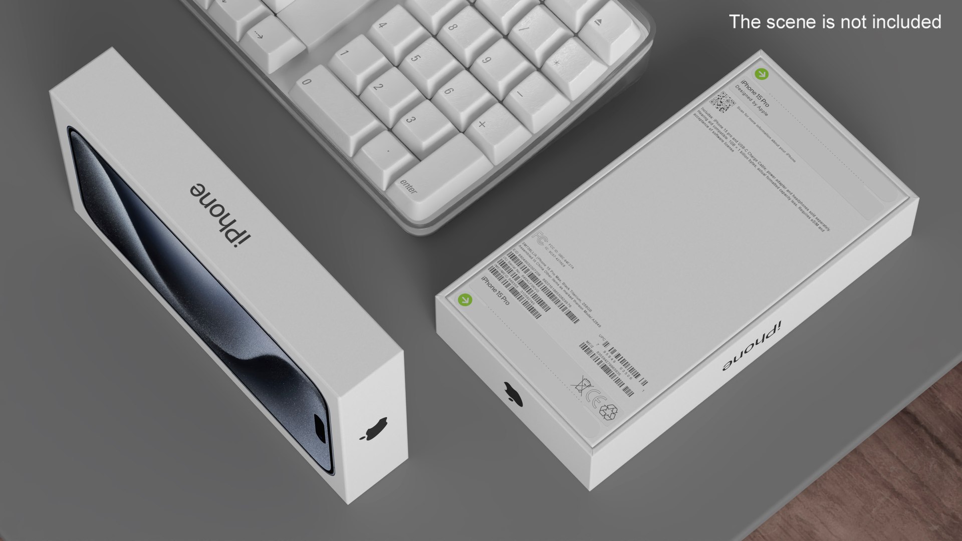 3D Apple IPhone 15 Pro Black Titanium Box - TurboSquid 2215343