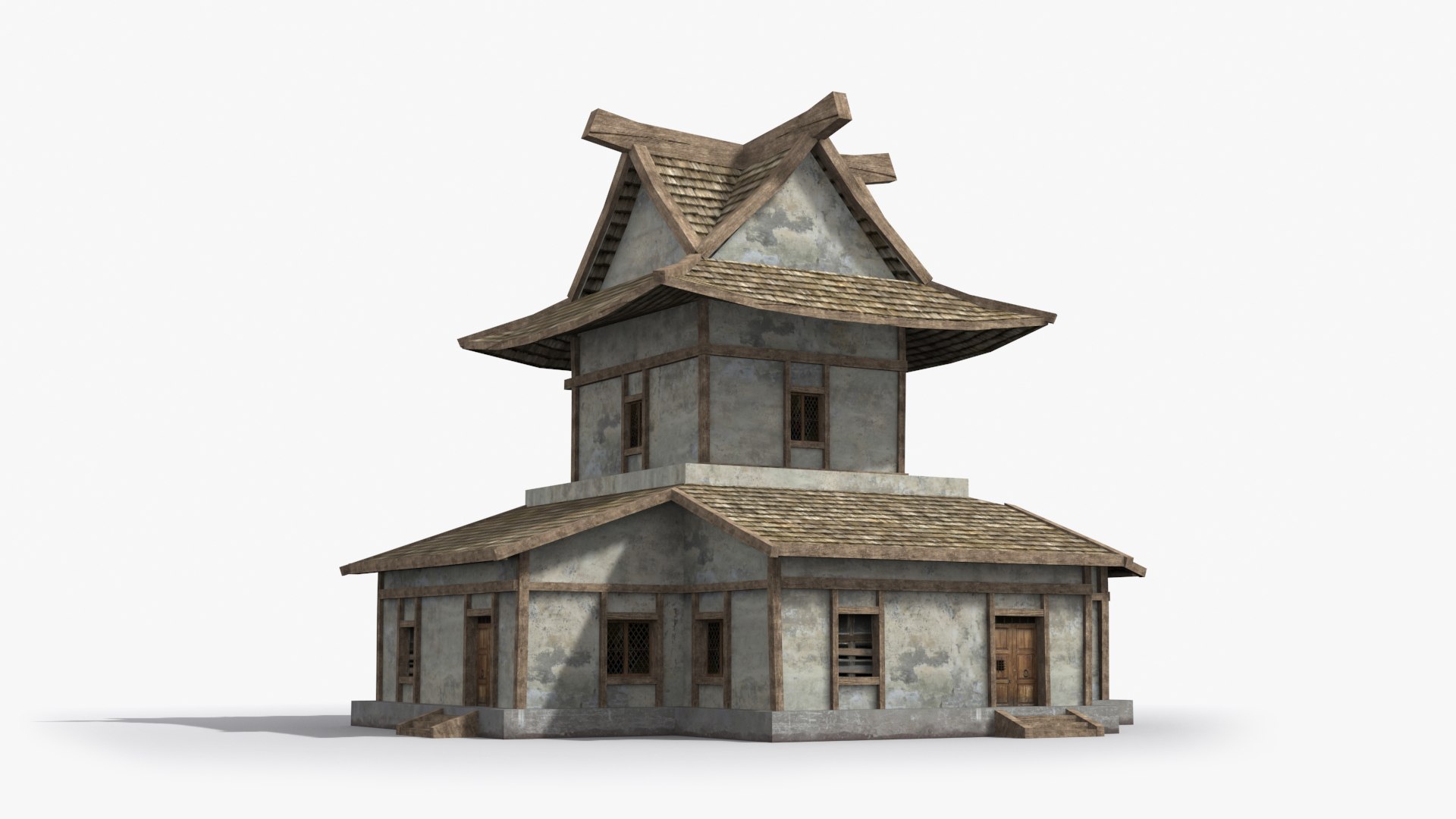 3D Ancient House X12 Model - TurboSquid 1941192