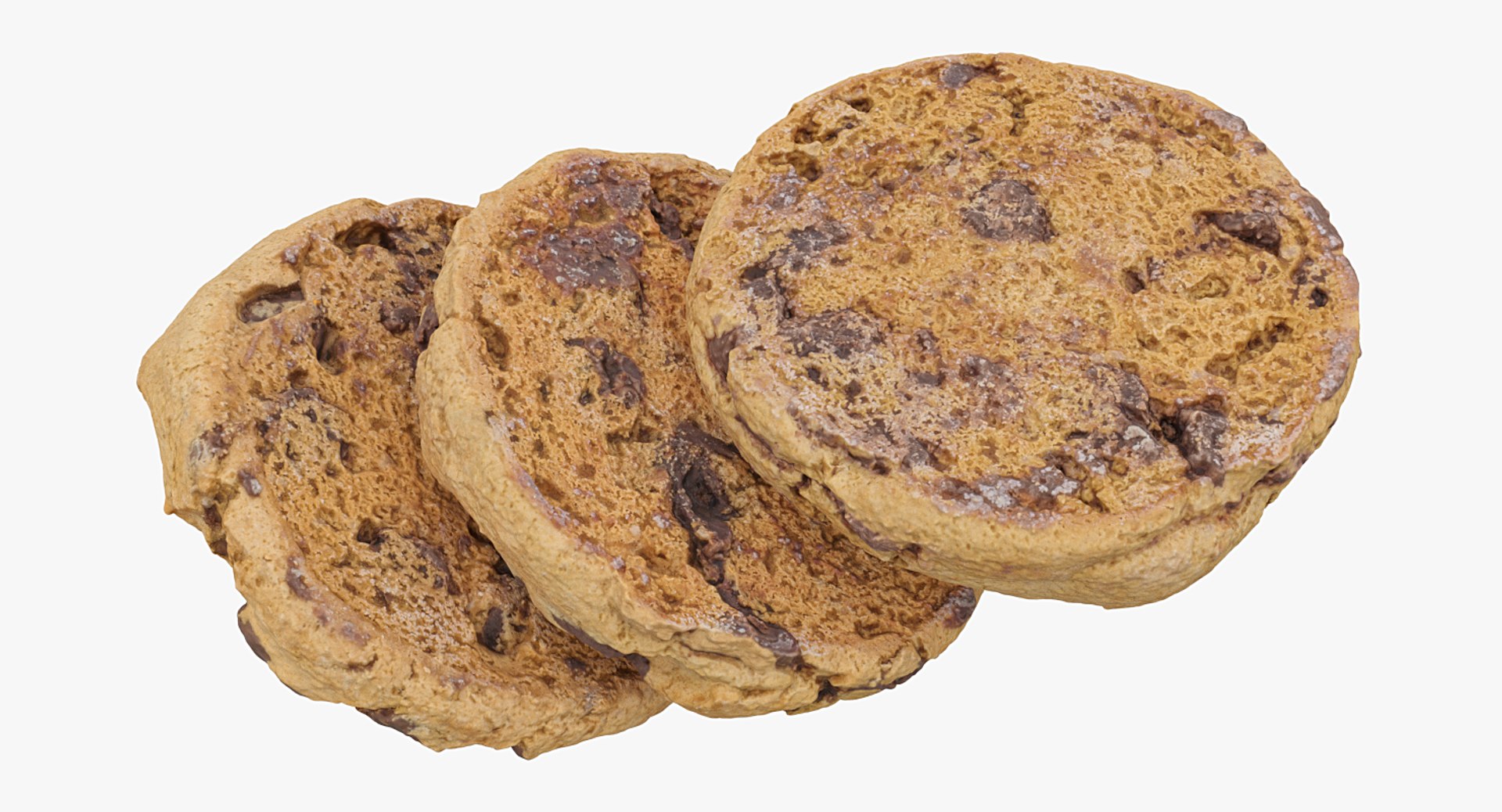 Realistic 3 chocolate chip model - TurboSquid 1365237