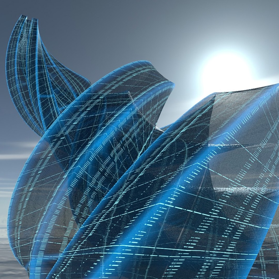 Transparent Futuristic Building Architectural 3D Model - TurboSquid 1523662