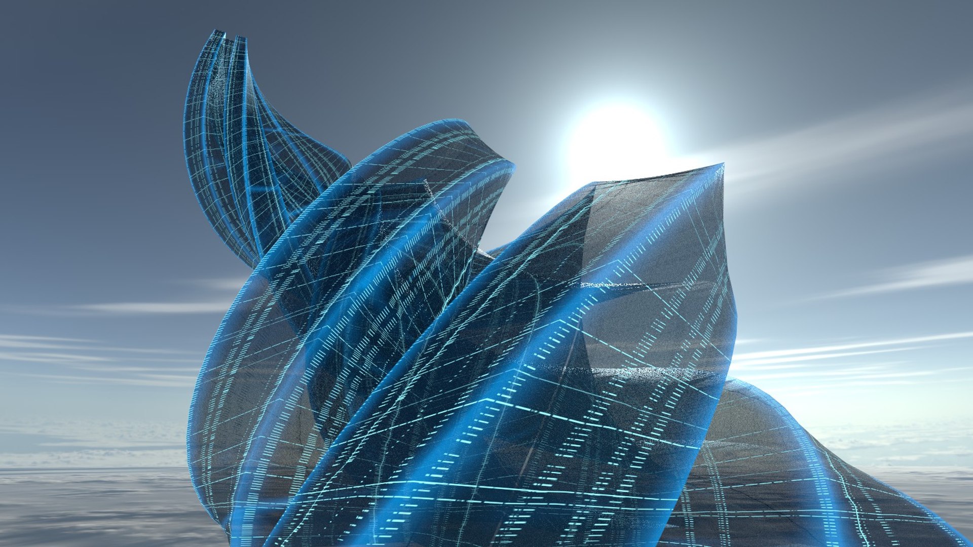 Transparent Futuristic Building Architectural 3D Model - TurboSquid 1523662