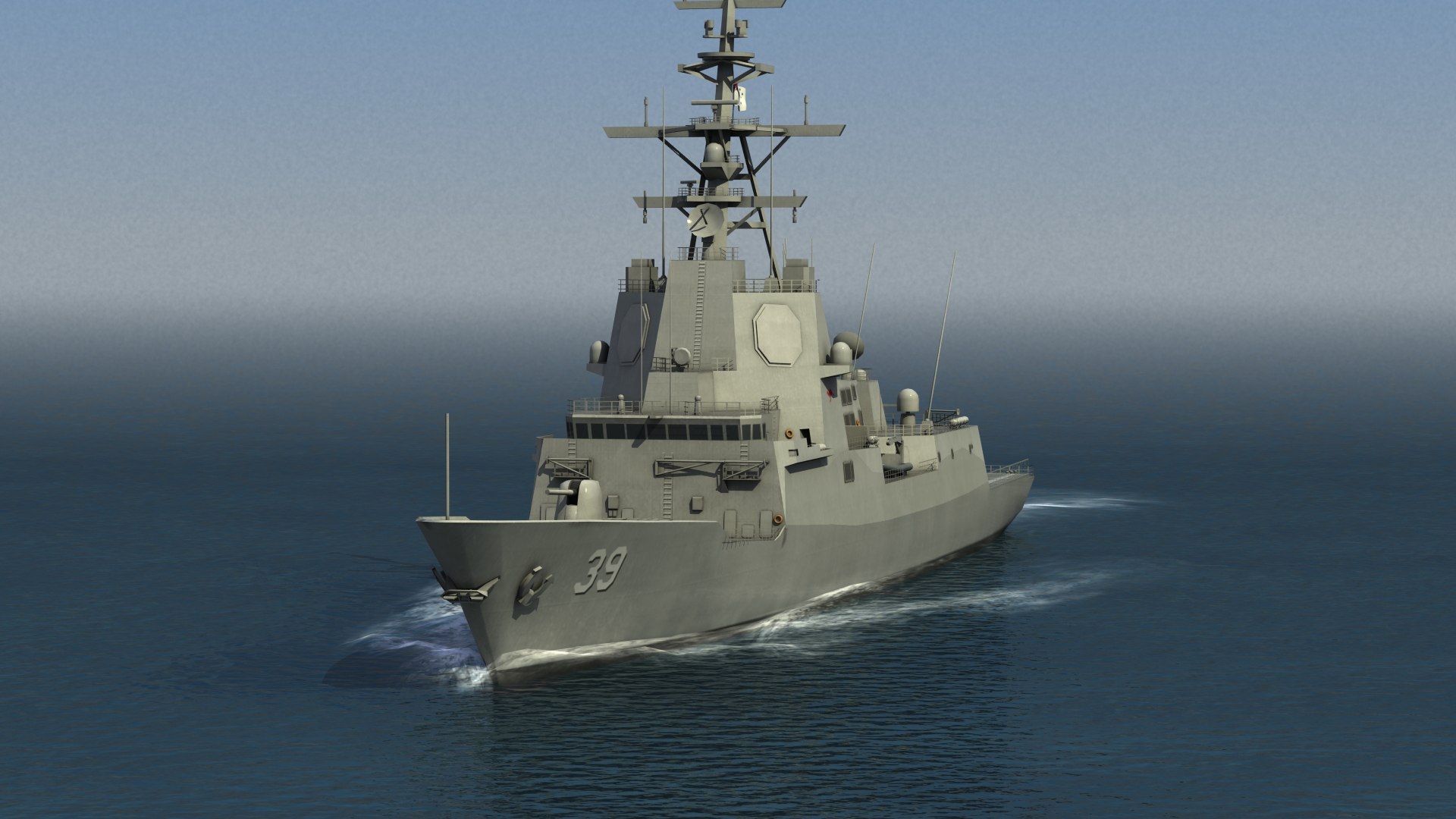 Hobart class ddg model - TurboSquid 1588915