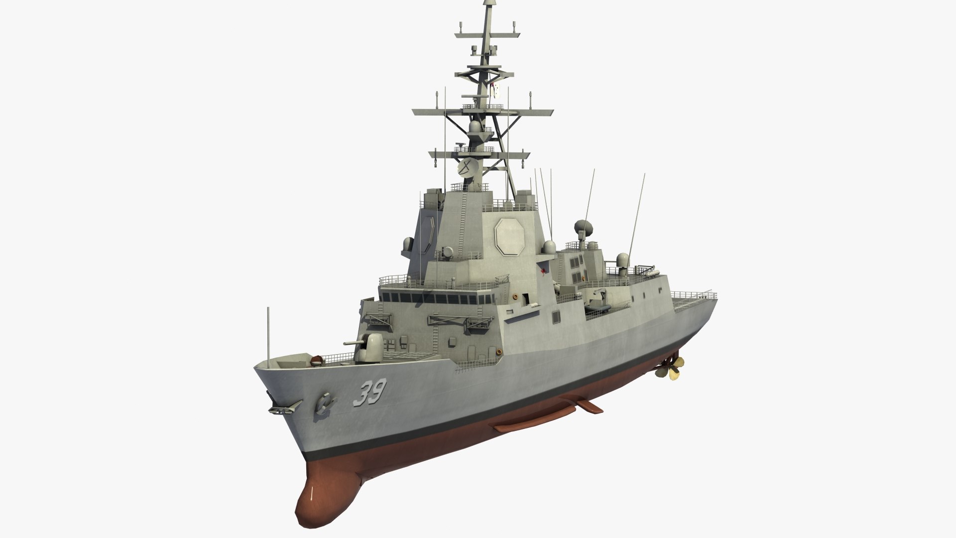 Hobart class ddg model - TurboSquid 1588915