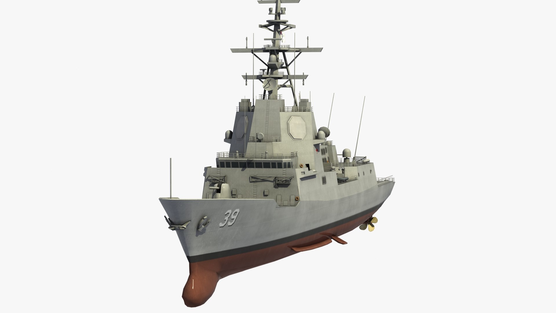 Hobart class ddg model - TurboSquid 1588915