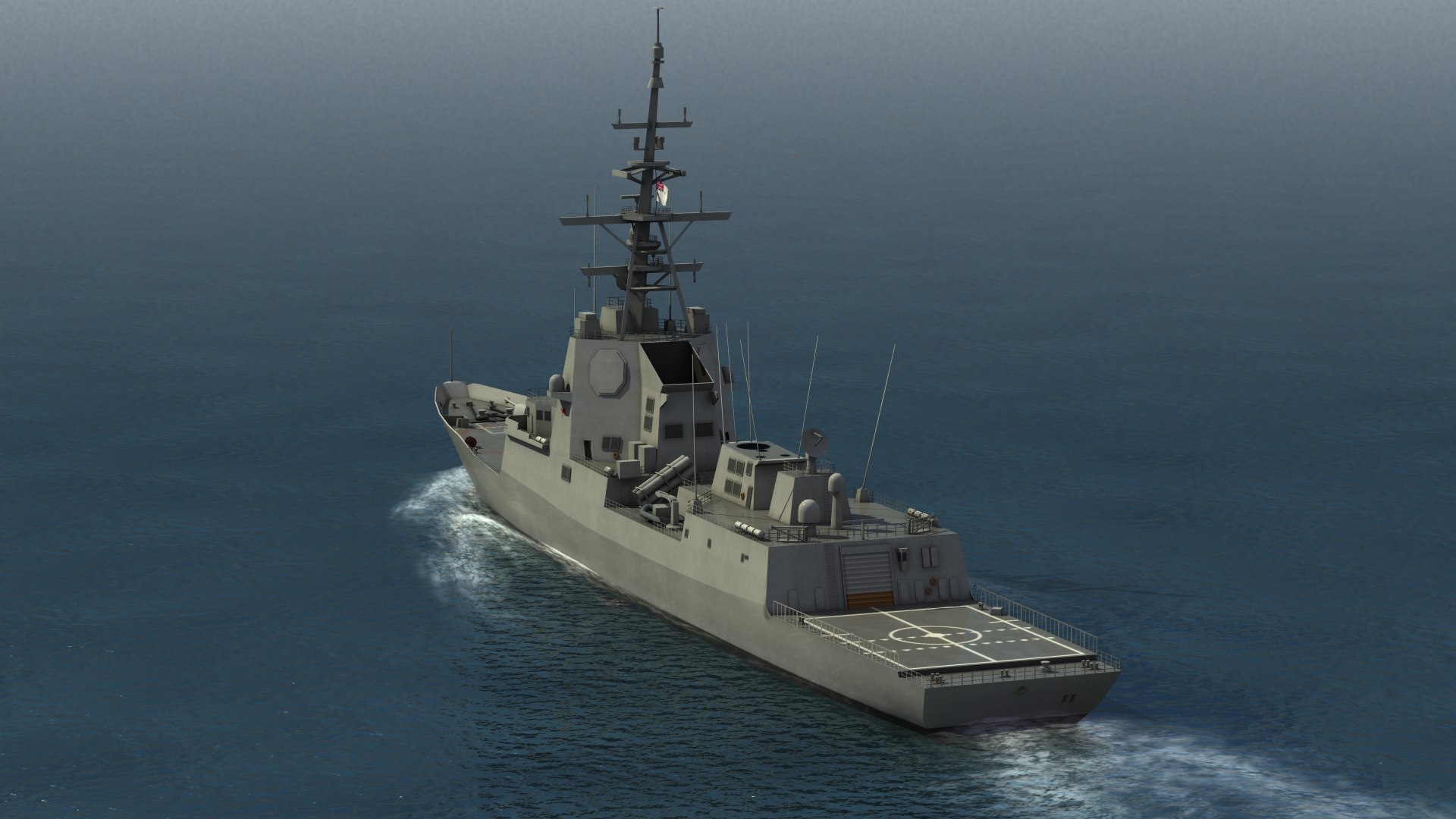 Hobart class ddg model - TurboSquid 1588915