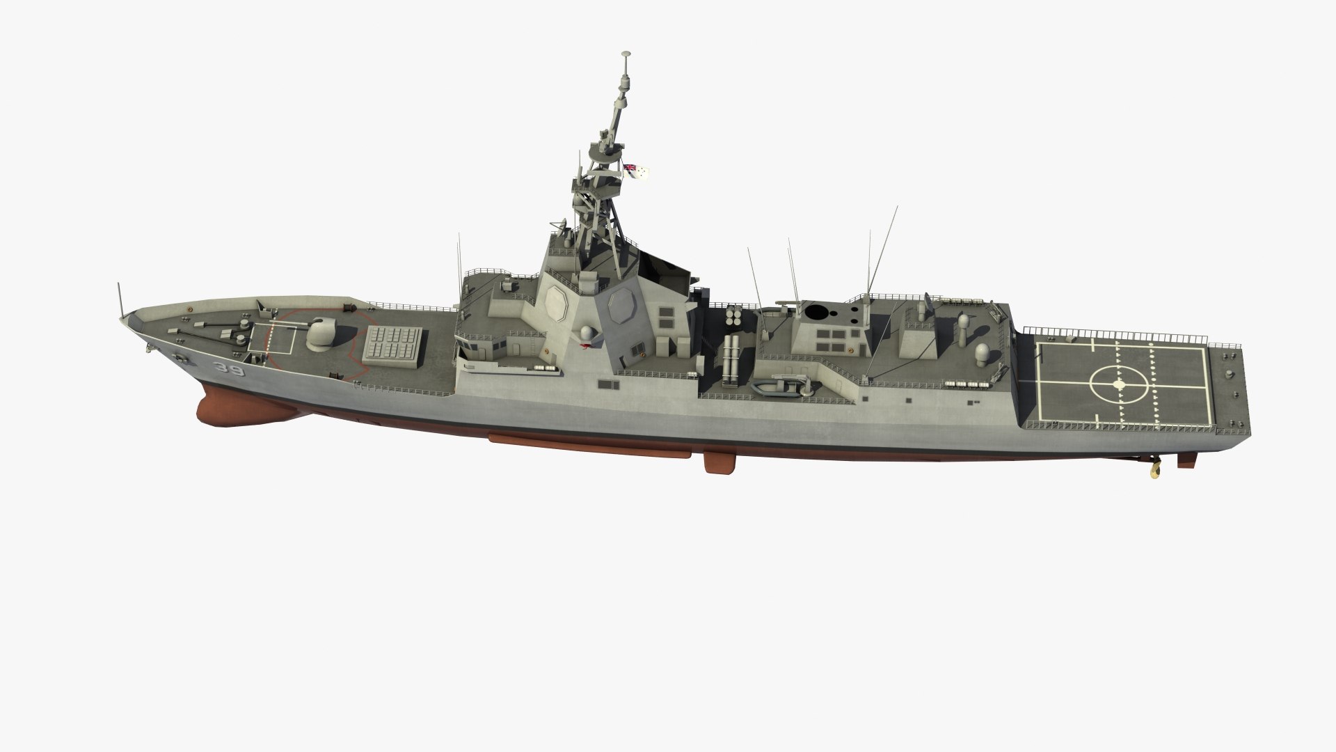 Hobart class ddg model - TurboSquid 1588915
