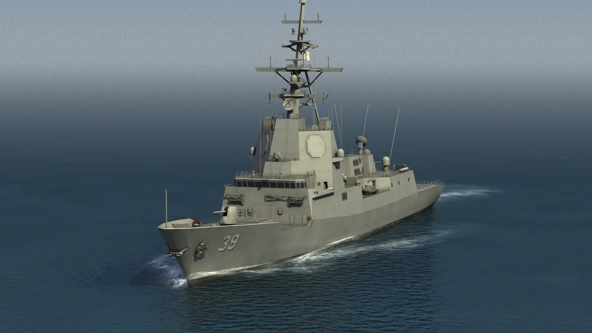 Hobart class ddg model - TurboSquid 1588915