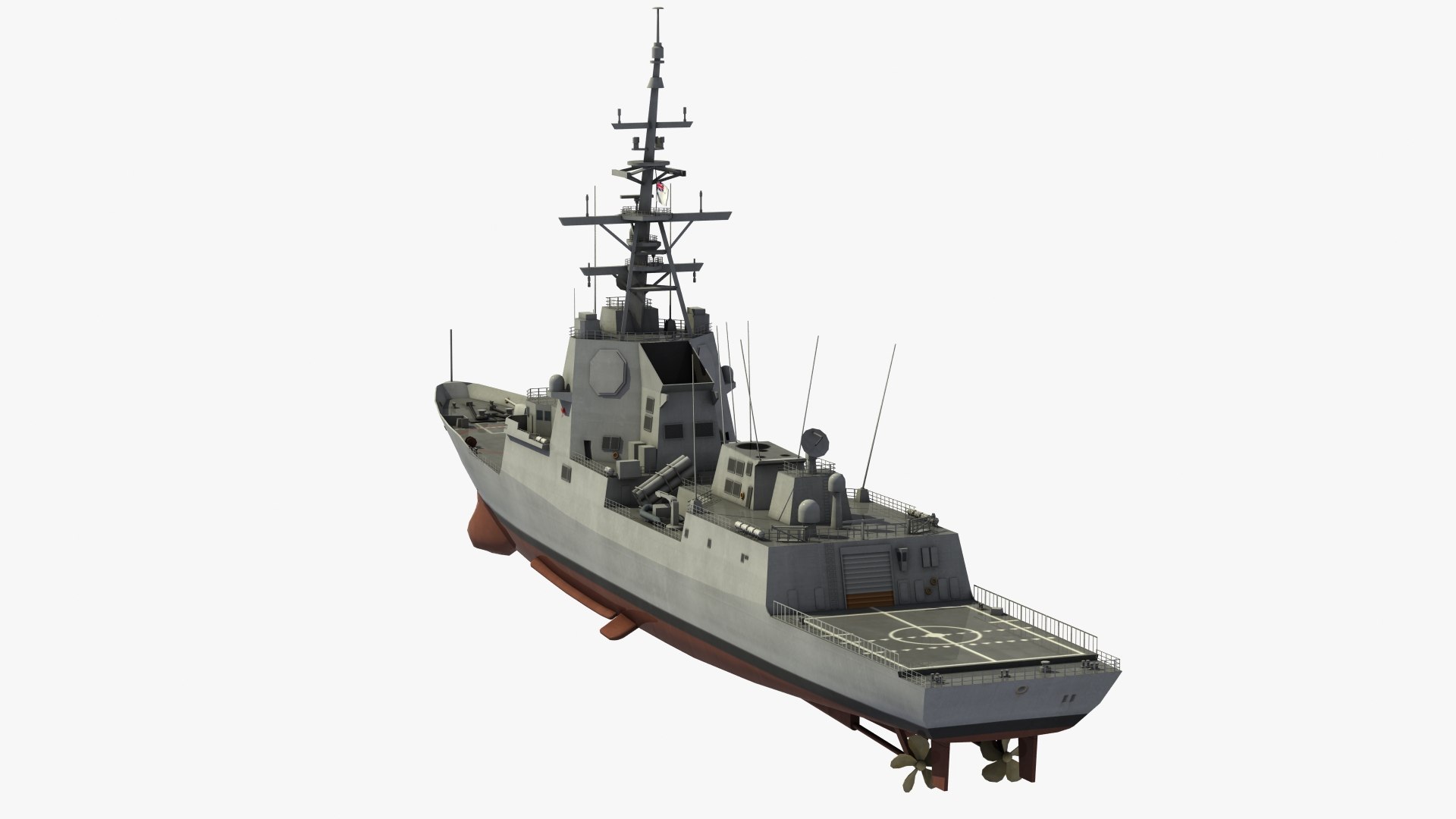Hobart class ddg model - TurboSquid 1588915