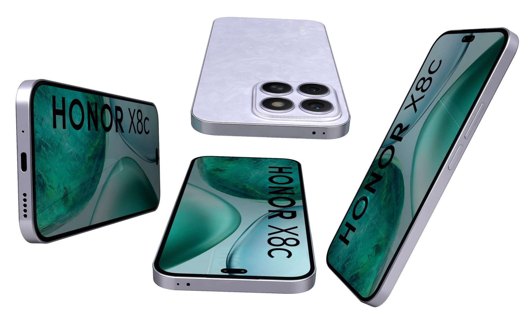 Honor X8c Violet 3D Model - TurboSquid 2368185