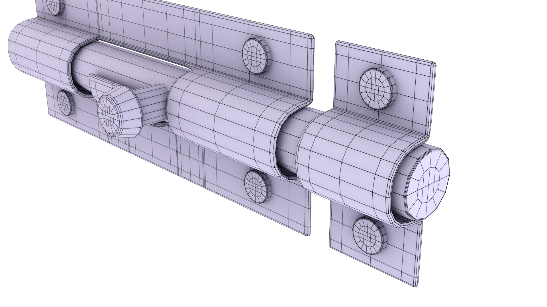 Modeled Slide Bolt Latch 3D Model - TurboSquid 1663930