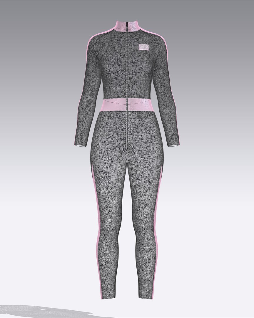 Ladies Swimming Tracksuit 3D Model - TurboSquid 2129339