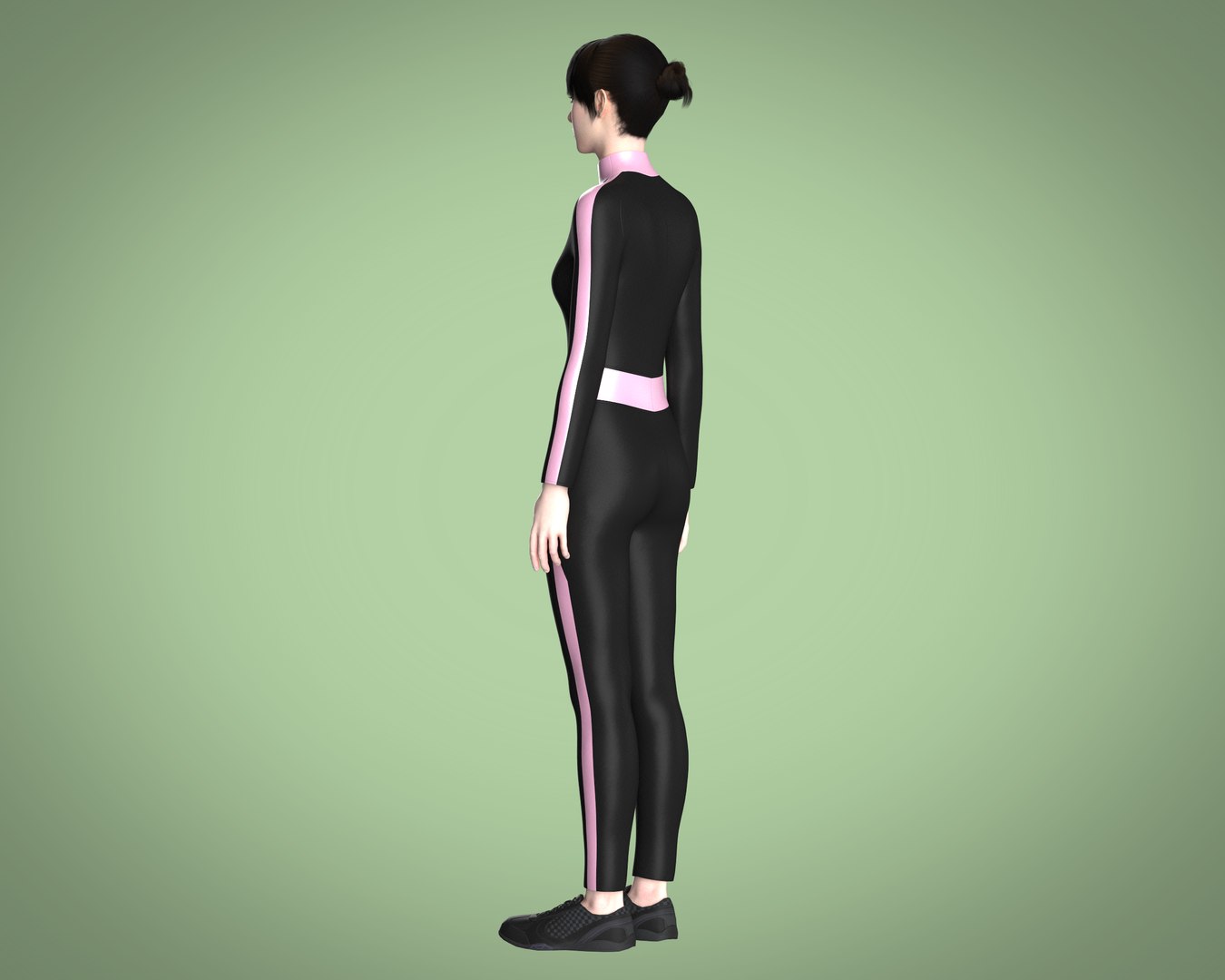 Ladies Swimming Tracksuit 3D Model - TurboSquid 2129339