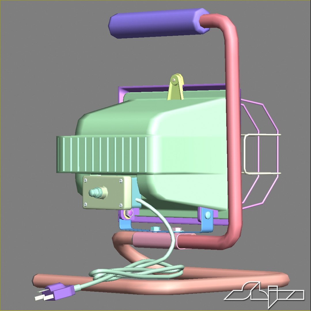 Work Light 1 3d Model