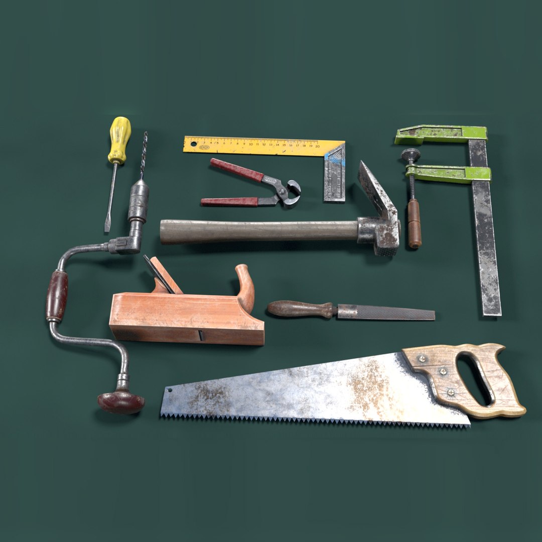 3D carpentery tools - TurboSquid 1257991