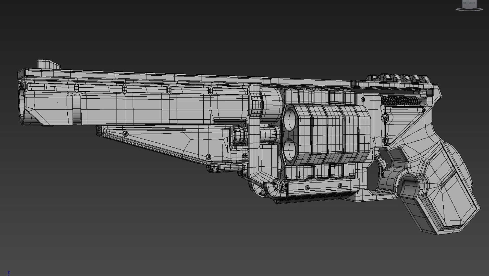 Fictional Sci-fi Revolver 3d Model