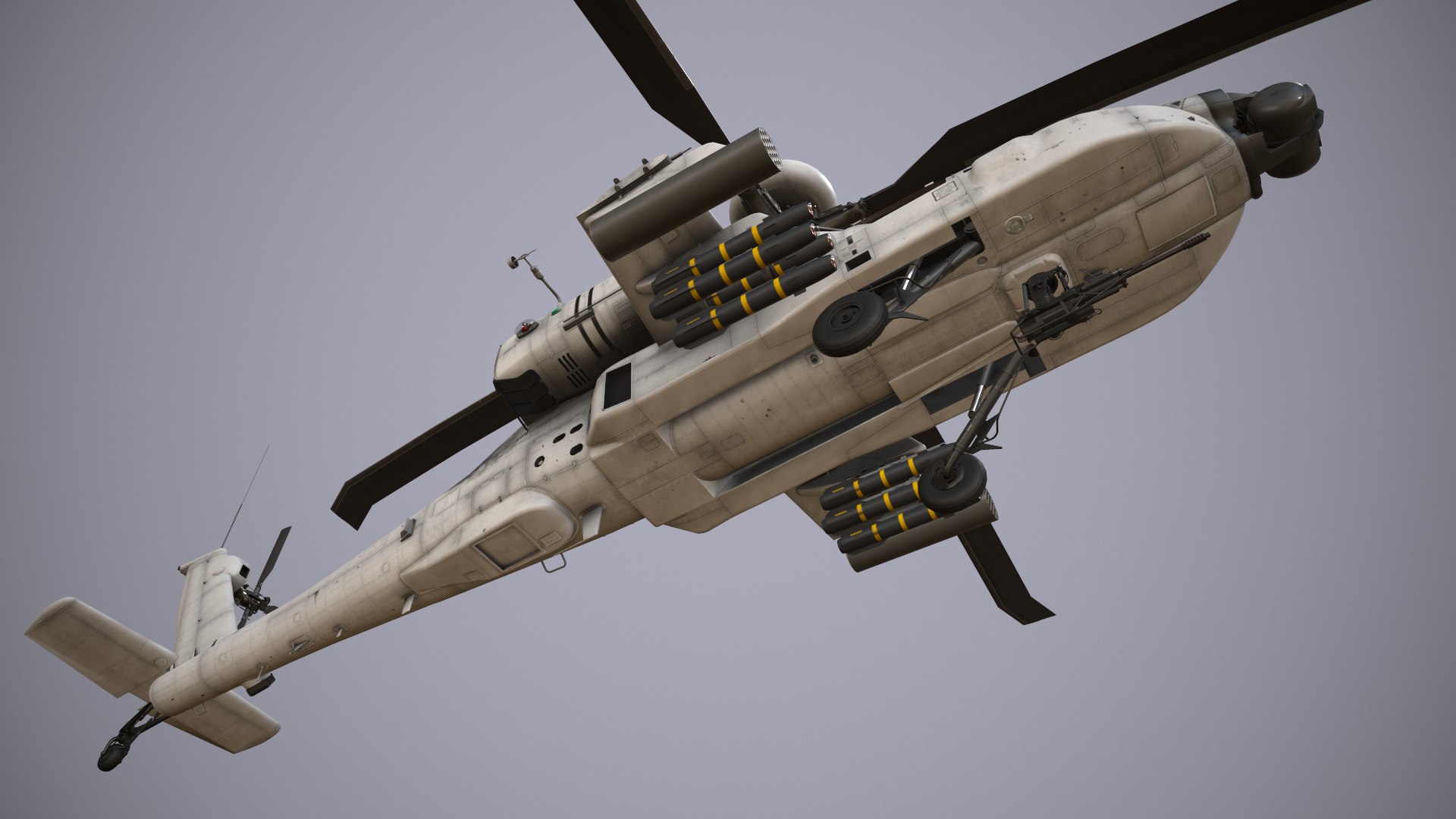 Apache AH-64D Blank Livery 3D - TurboSquid 2396722