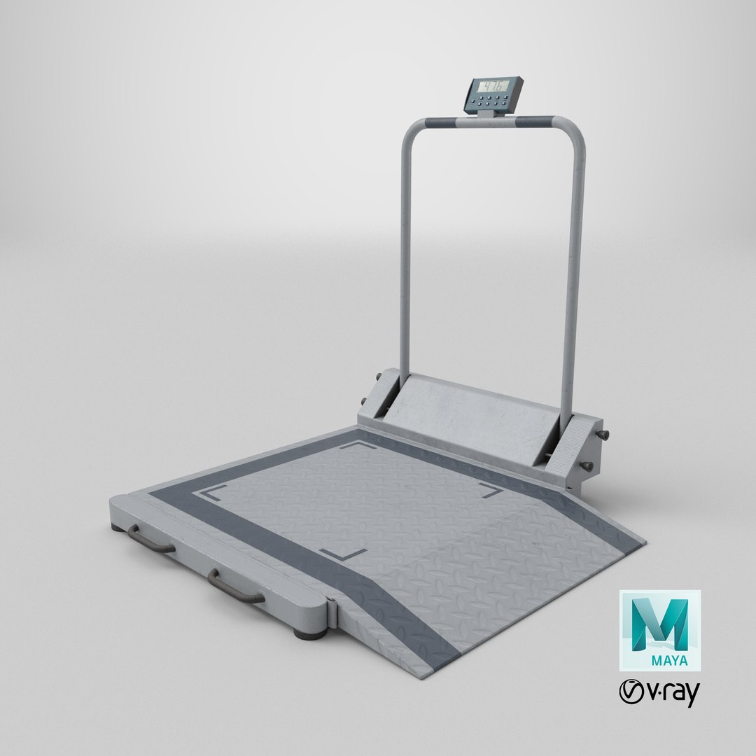 3D Medical Electronic Wheelchair Scale PBR - TurboSquid 2125865