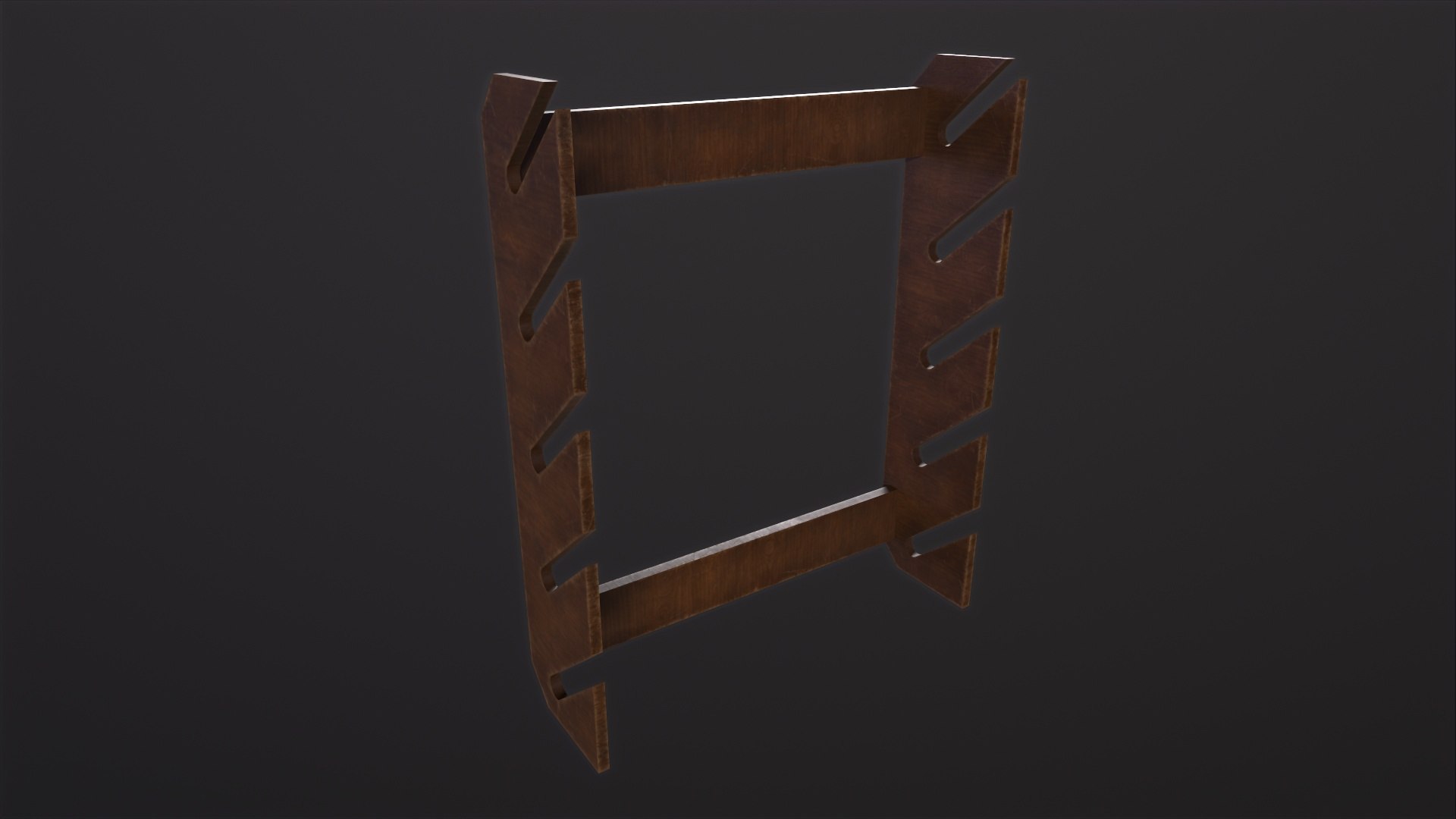 3D Wooden Weapon Rack Model - TurboSquid 2148189