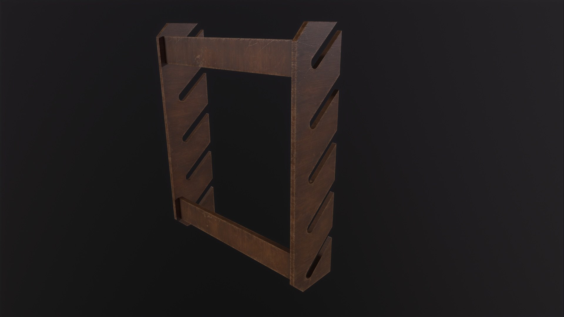 3D Wooden Weapon Rack Model - TurboSquid 2148189