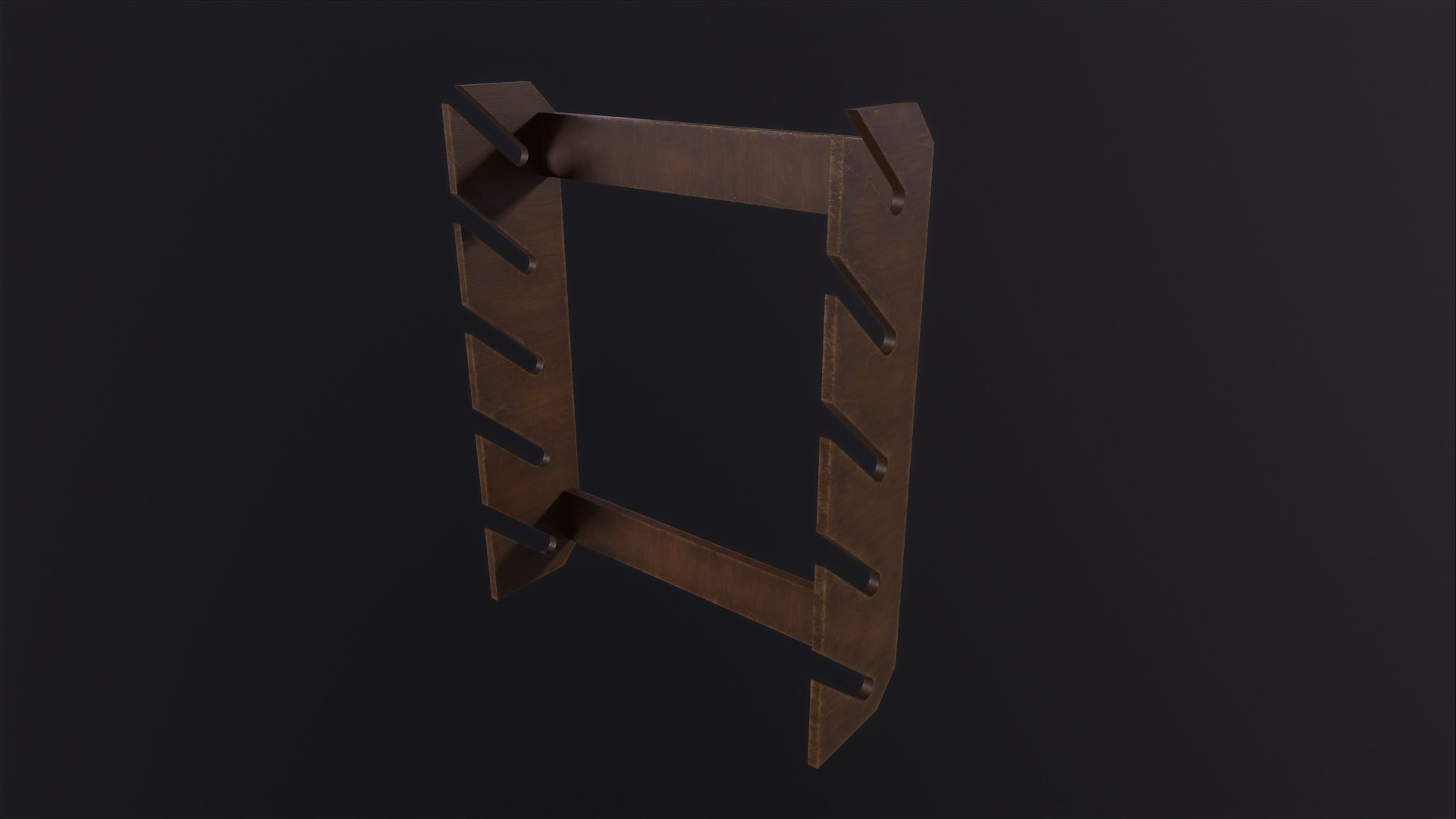 3D Wooden Weapon Rack Model - TurboSquid 2148189