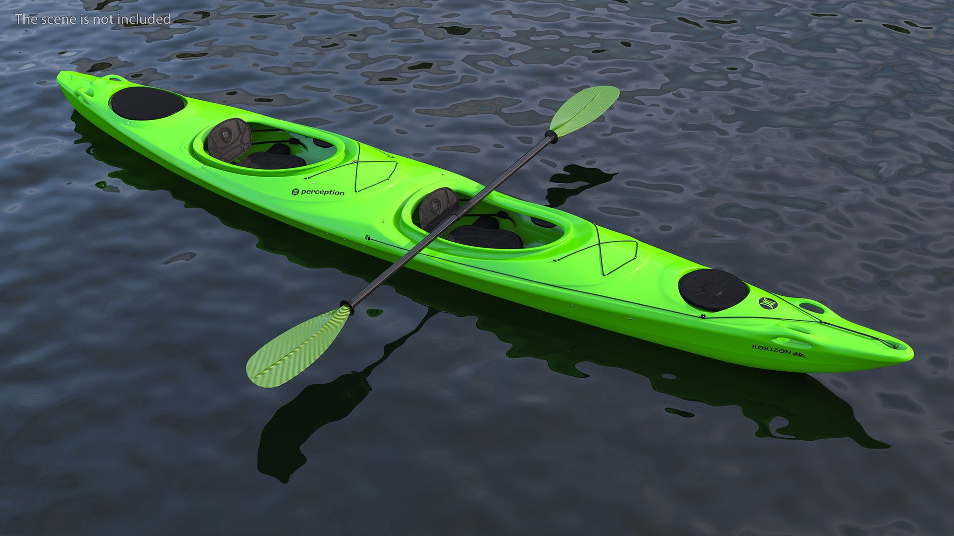 Tandem Kayak With Paddle Model - TurboSquid 2214164