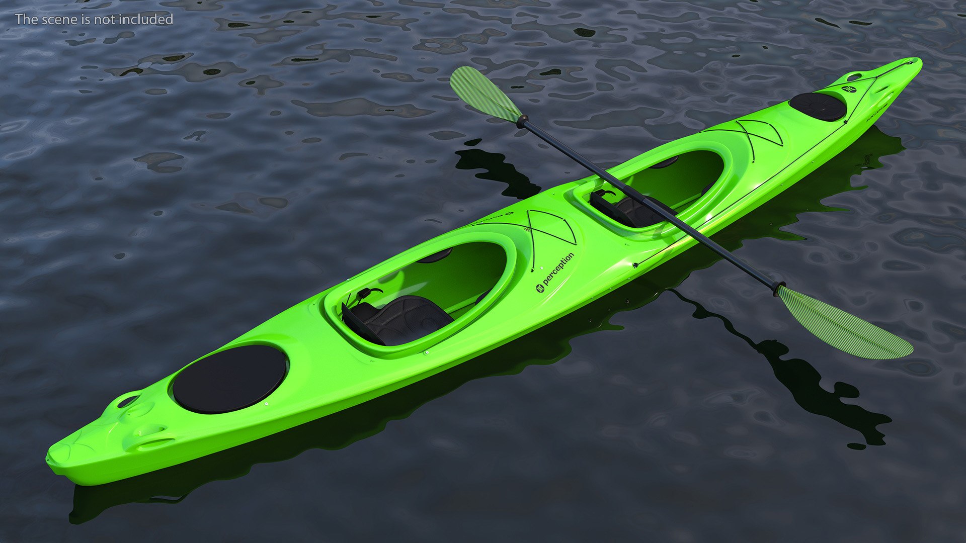 Tandem Kayak With Paddle Model - TurboSquid 2214164