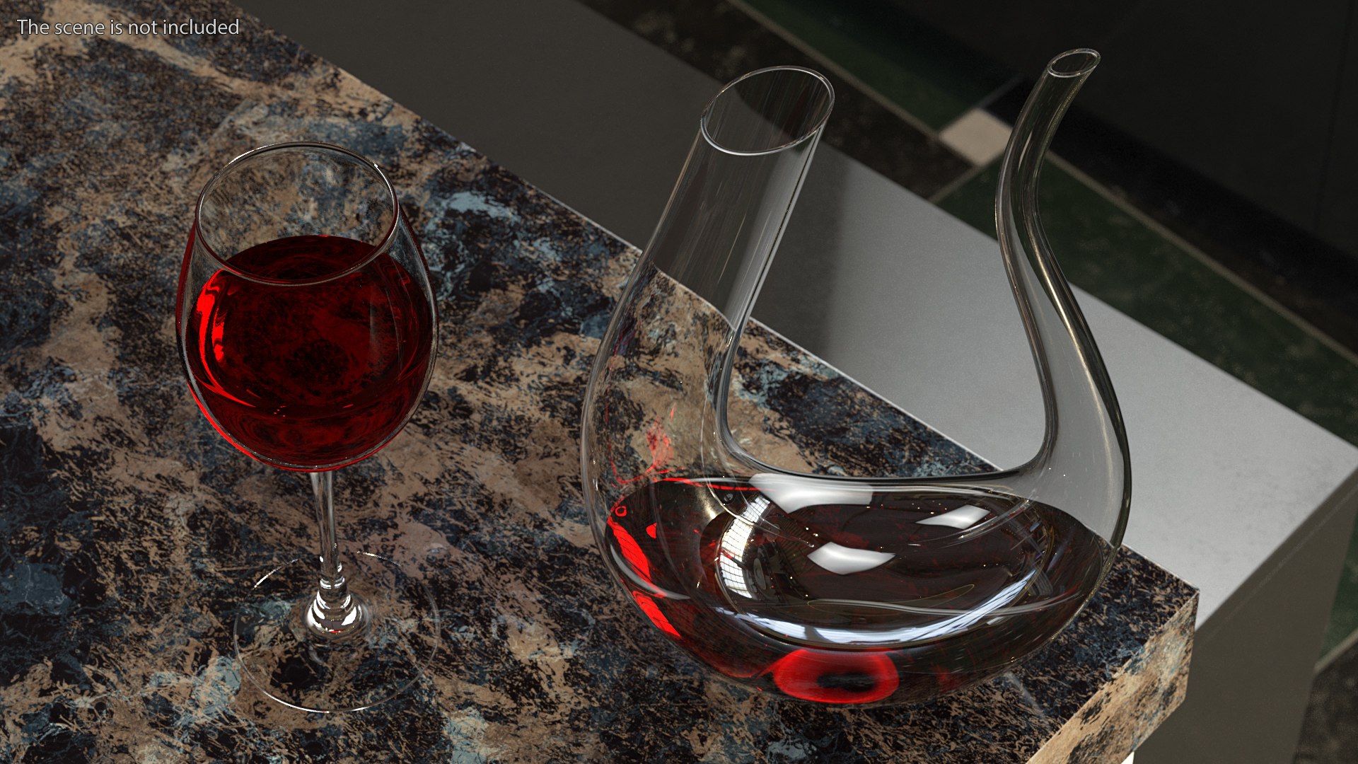 Sullivan Wine Carafe Glassware 3D Model - TurboSquid 1700668