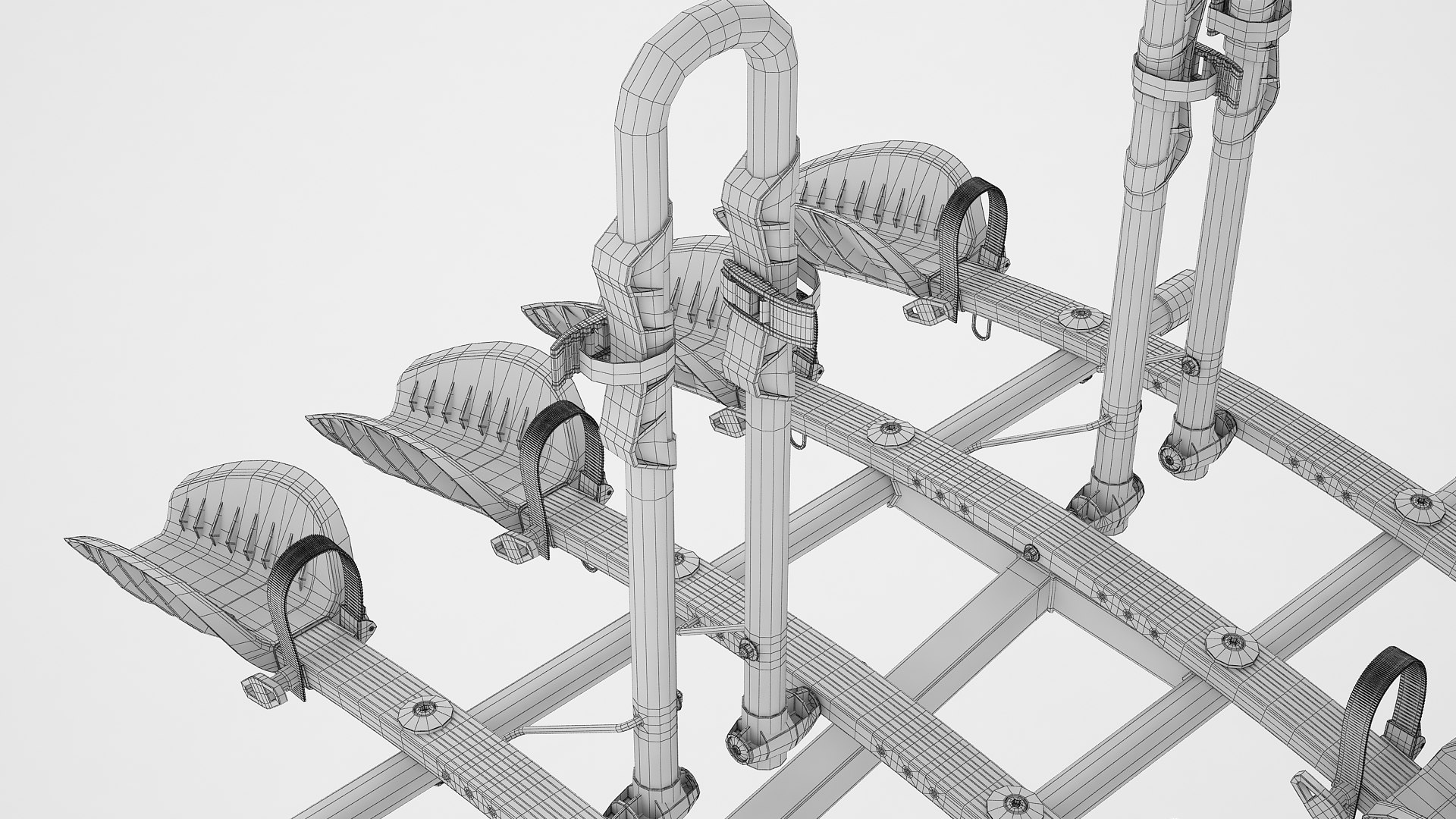 Bike Platform Hitch Rack Collection 01 model - TurboSquid 1808296