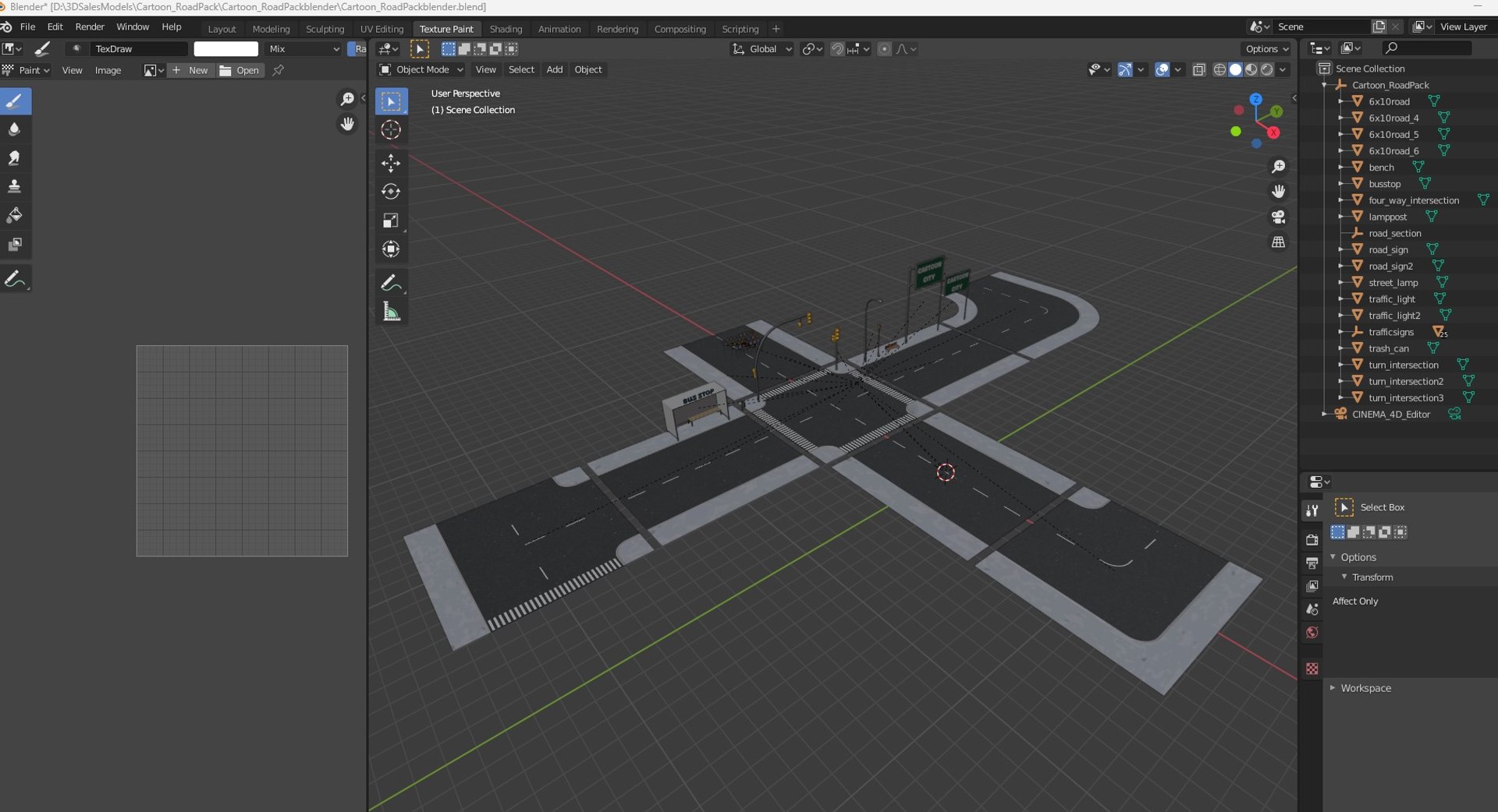 3D Model Cartoon Road Pack Low-poly 3D Model - TurboSquid 2260255