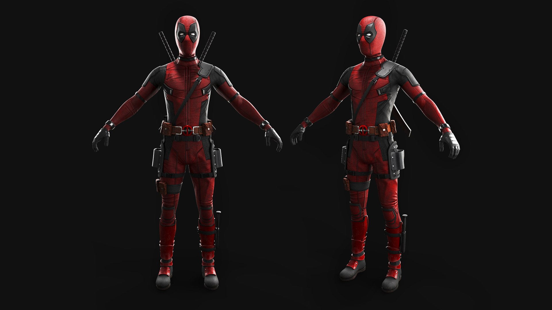 Epic Trio Pack 3D Model Collection Deadpool Homelander Wolverine 3D ...