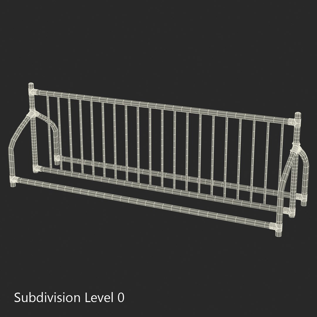 bike rack 4 3d model