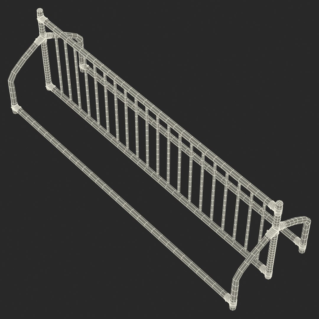 bike rack 4 3d model