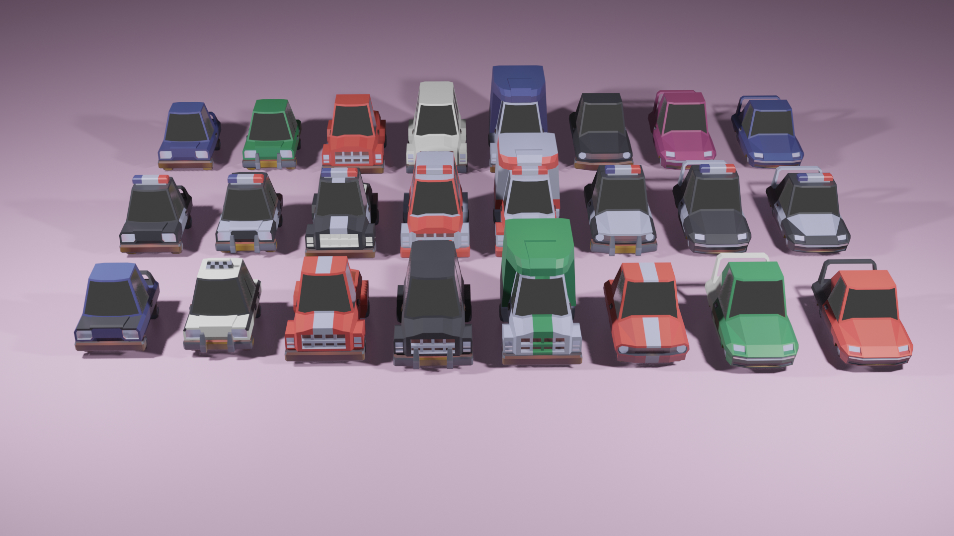 3D Low Poly Car Pack - GameReady - TurboSquid 1726349