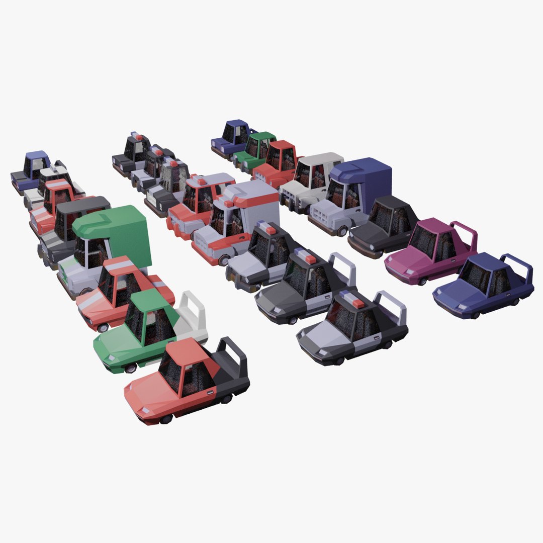 3D Low Poly Car Pack - GameReady - TurboSquid 1726349