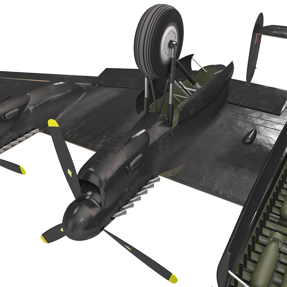 3d british heavy bomber avro lancaster model