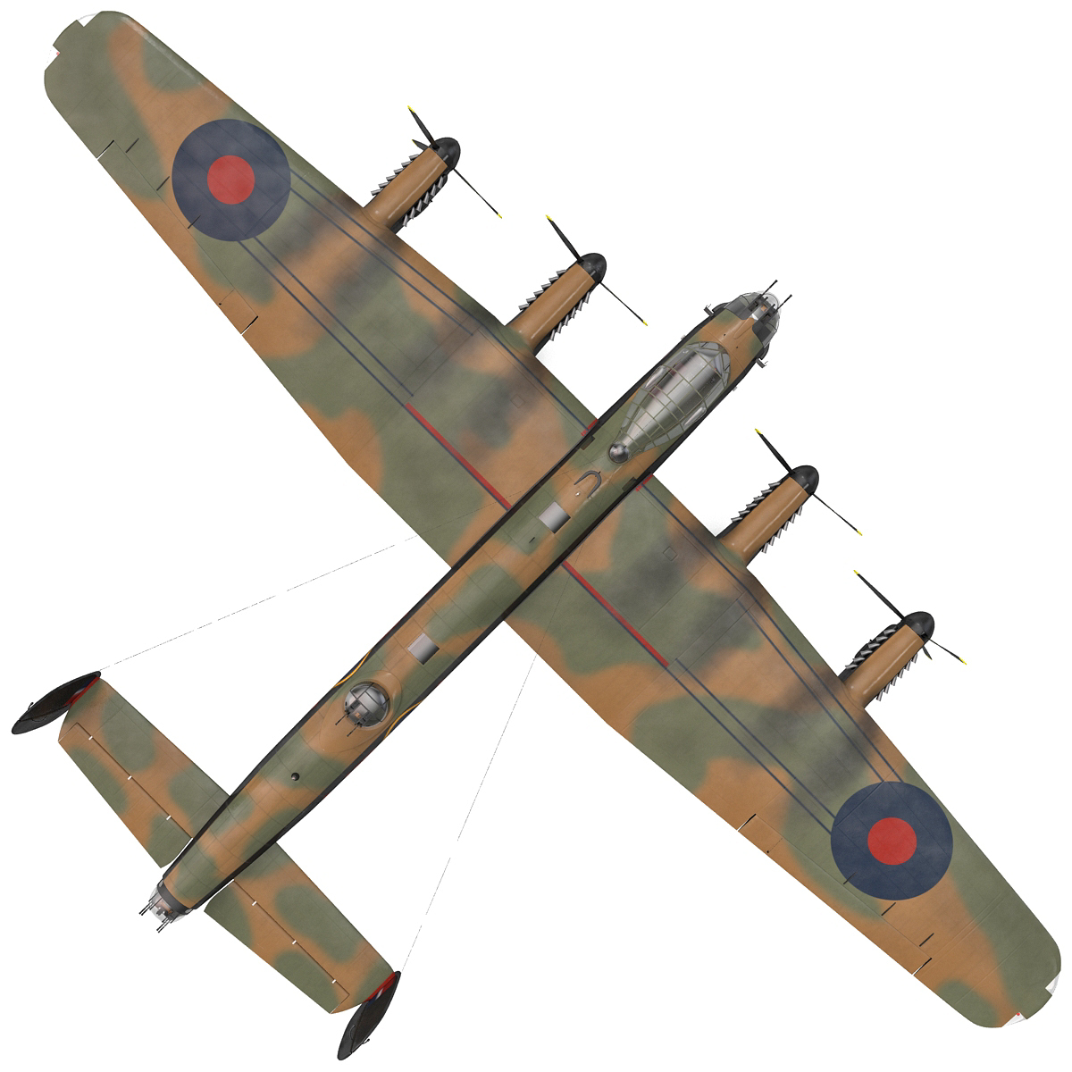 3d british heavy bomber avro lancaster model