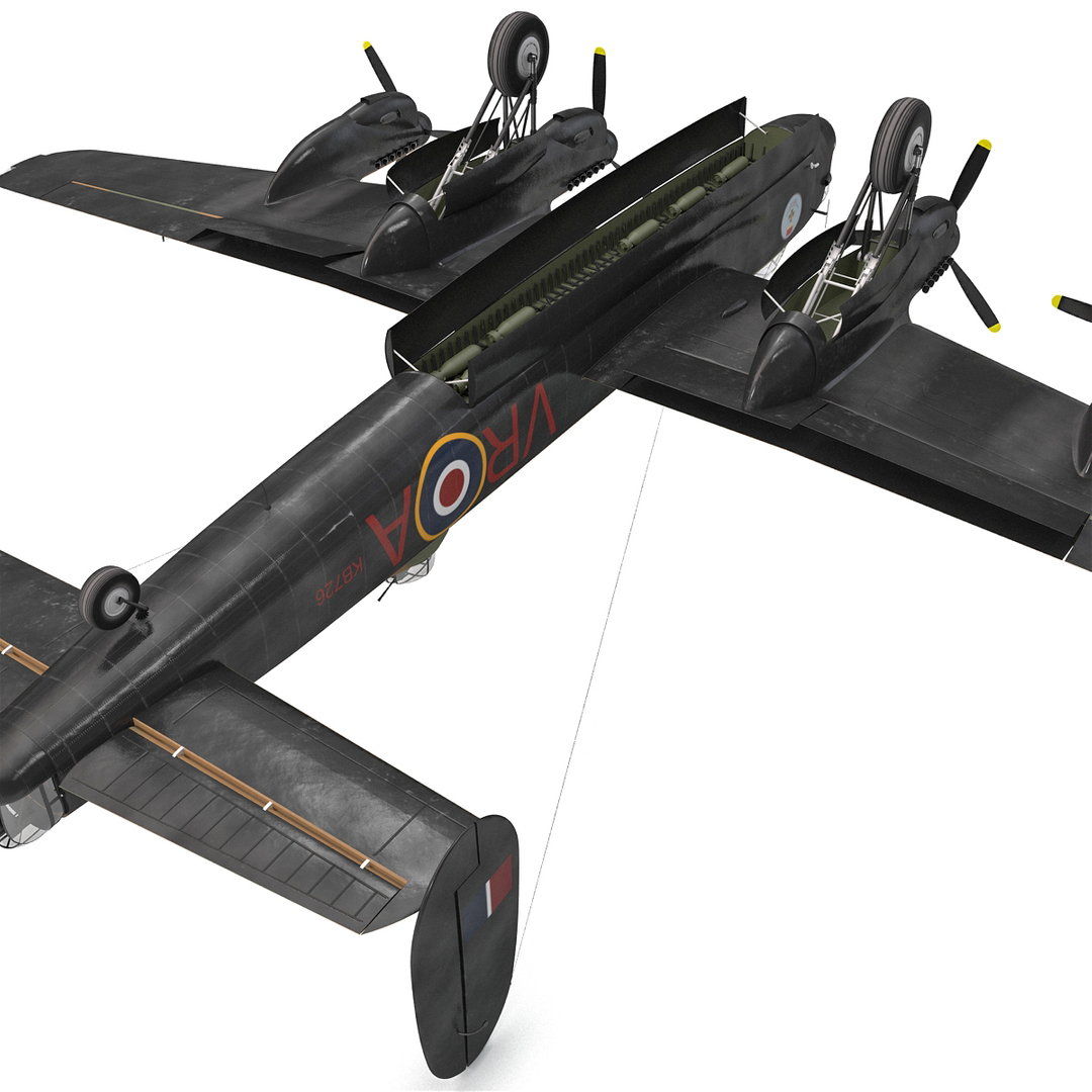 3d british heavy bomber avro lancaster model