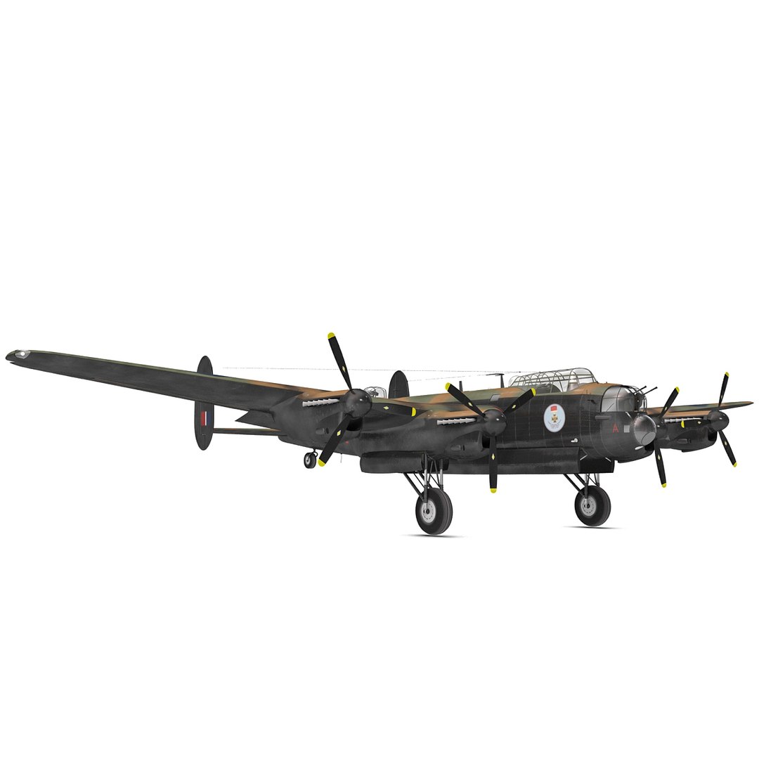 3d british heavy bomber avro lancaster model