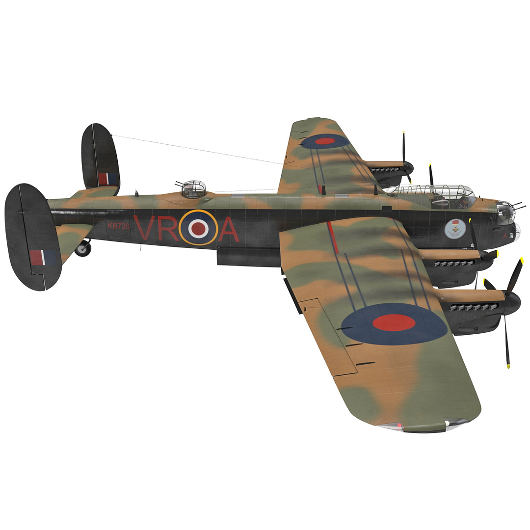 3d british heavy bomber avro lancaster model