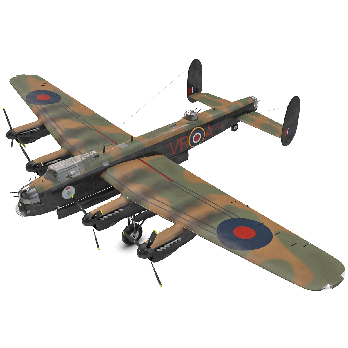 3d british heavy bomber avro lancaster model