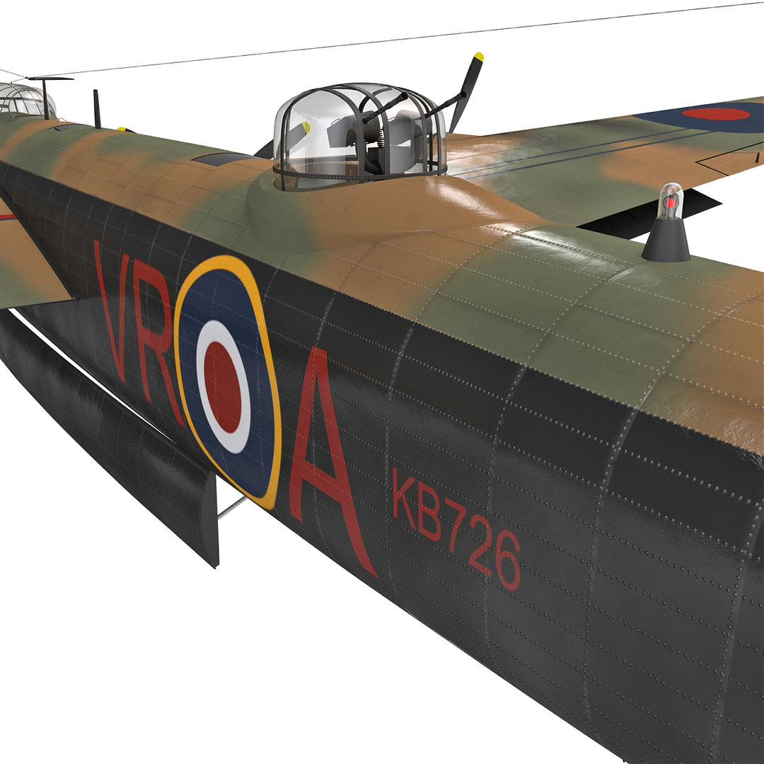 3d british heavy bomber avro lancaster model