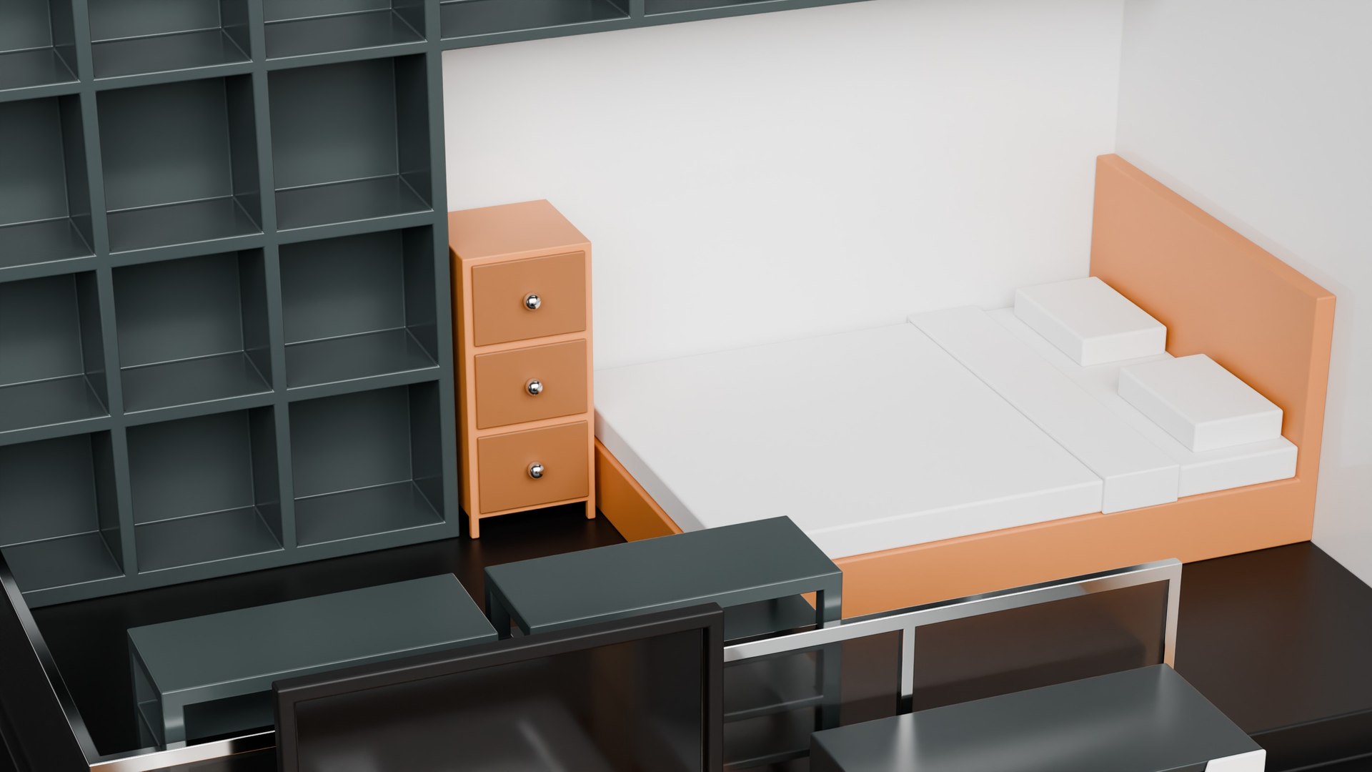 Free 3D Modern Studio Apartment 3d Floor Plan - TurboSquid 2578947