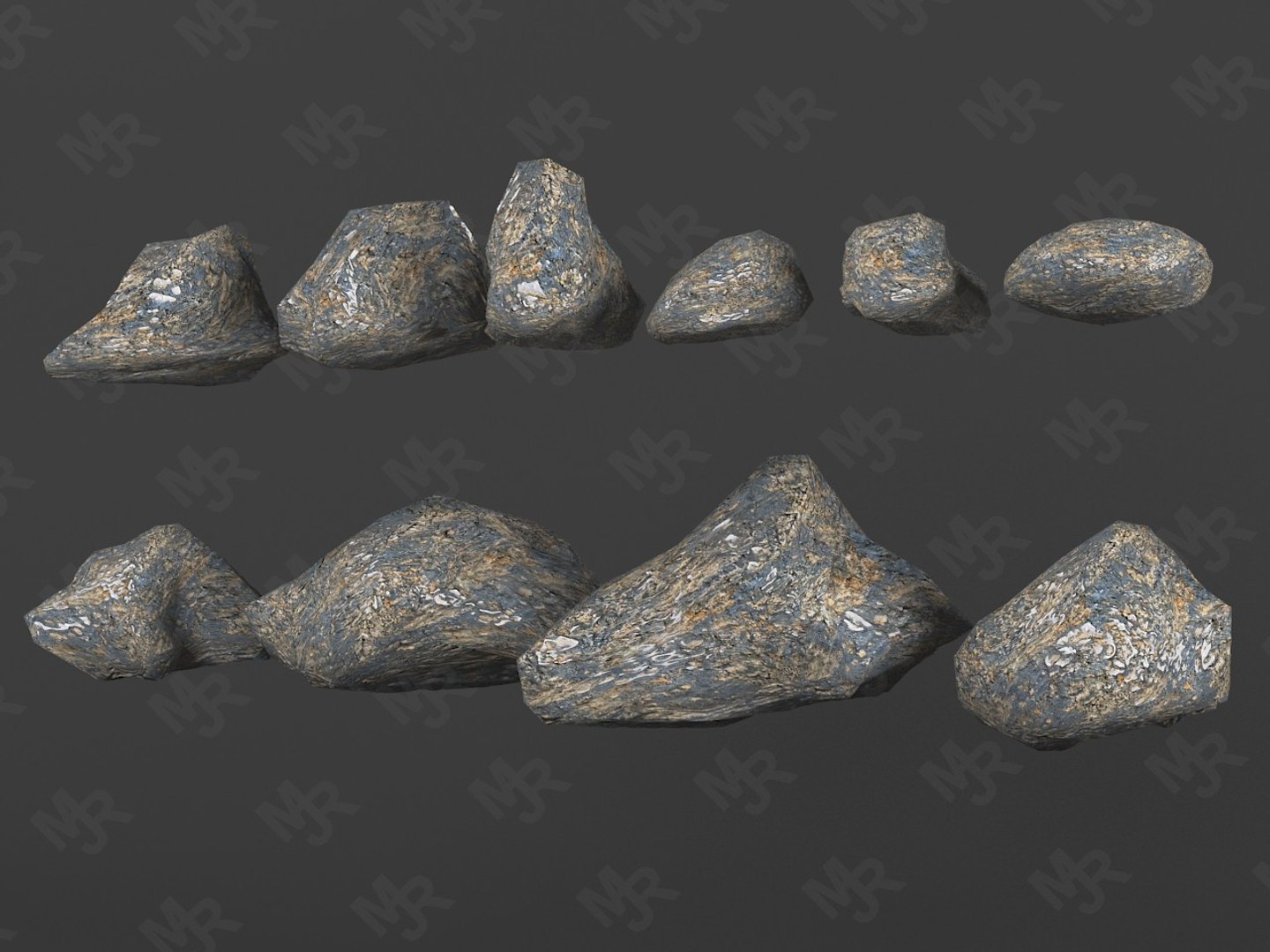 3D Model Rocks Crystals Gemstone - TurboSquid 1274458